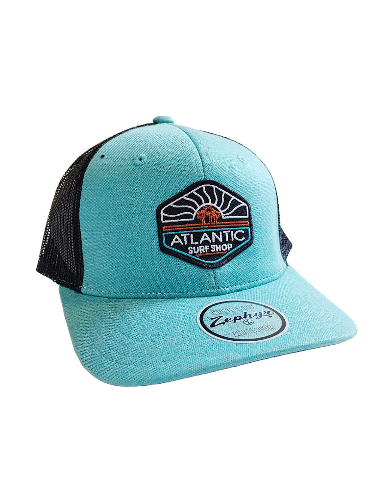 Atlantic Surf Retro Rays Trucker Ball Cap Sea Mist Green - Atlantic ...