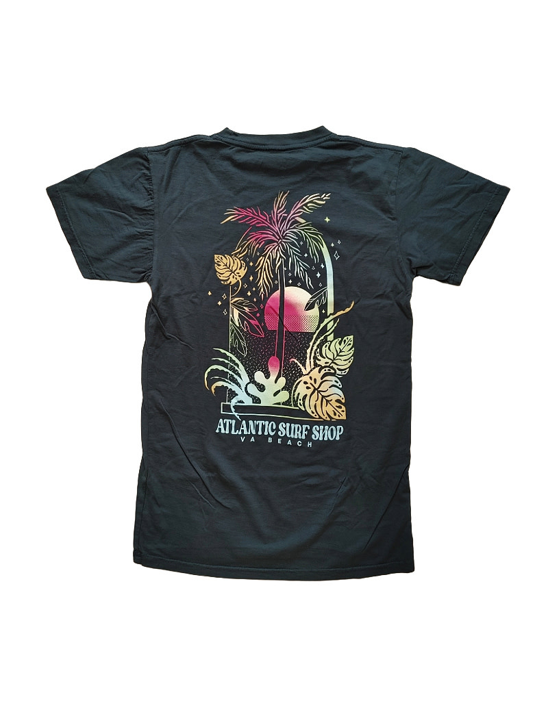 Atlantic Surf Night Tropics T-shirt Dark Teal - Atlantic Surf Shop