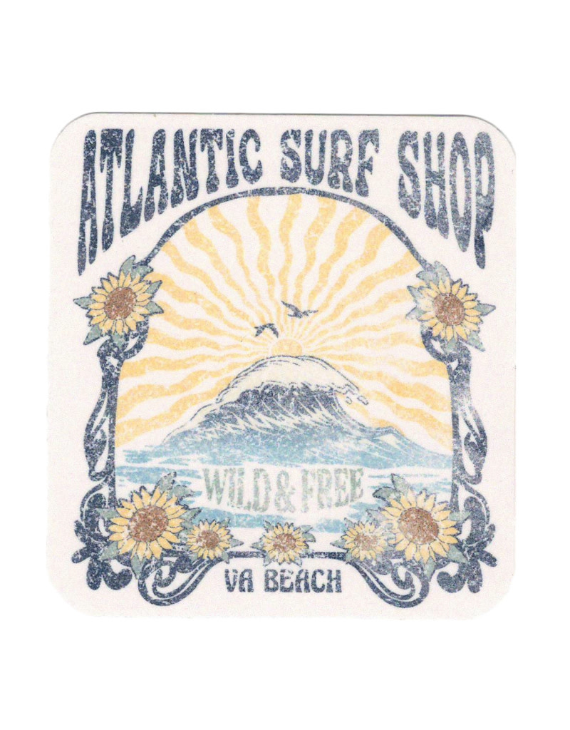 Atlantic Surf Wild & Free Sticker - Atlantic Surf Shop