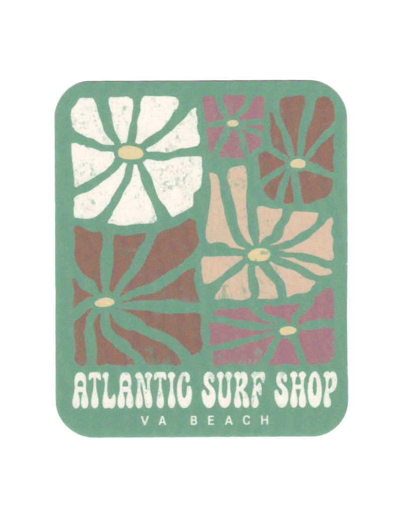 Atlantic Surf Flower Art Sticker - Atlantic Surf Shop