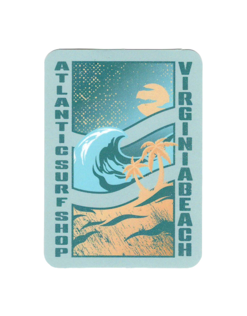Atlantic Surf Stacked Sticker - Atlantic Surf Shop