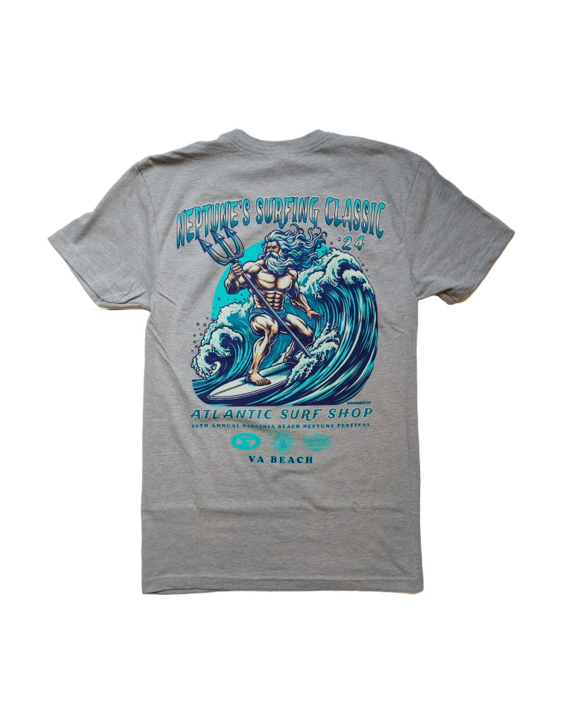 Atlantic Surf Shop Neptune's Classic T-shirt Grey - Atlantic Surf Shop