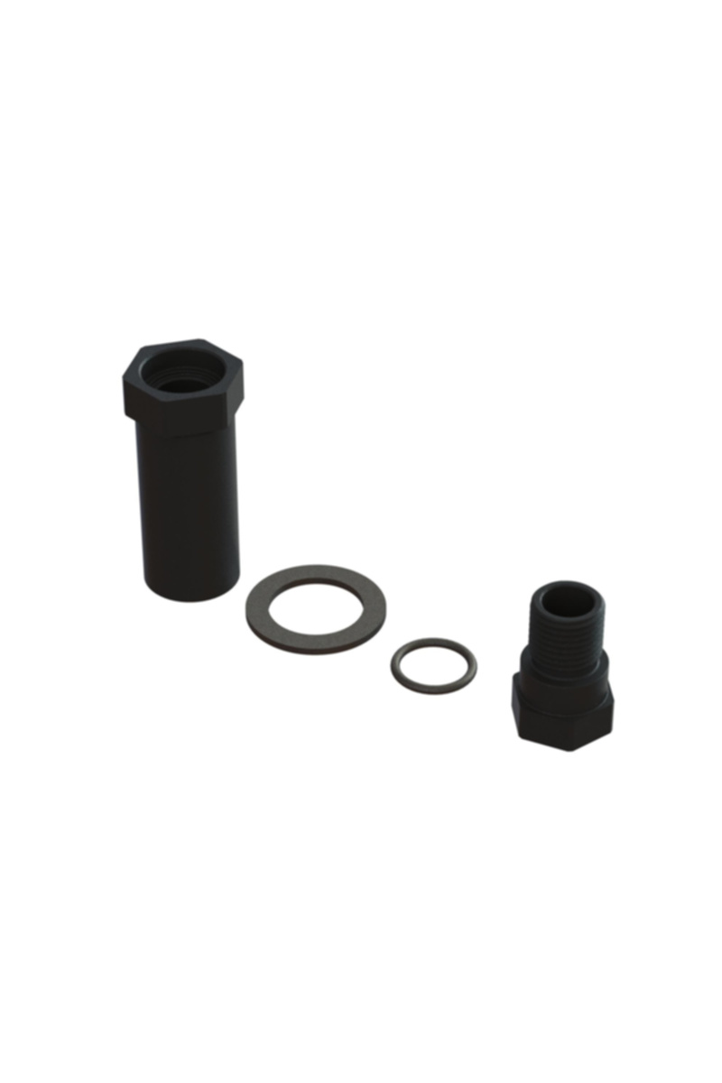 ARA340187 Aluminum Servo Saver Hub Set Black - HobbyQuarters