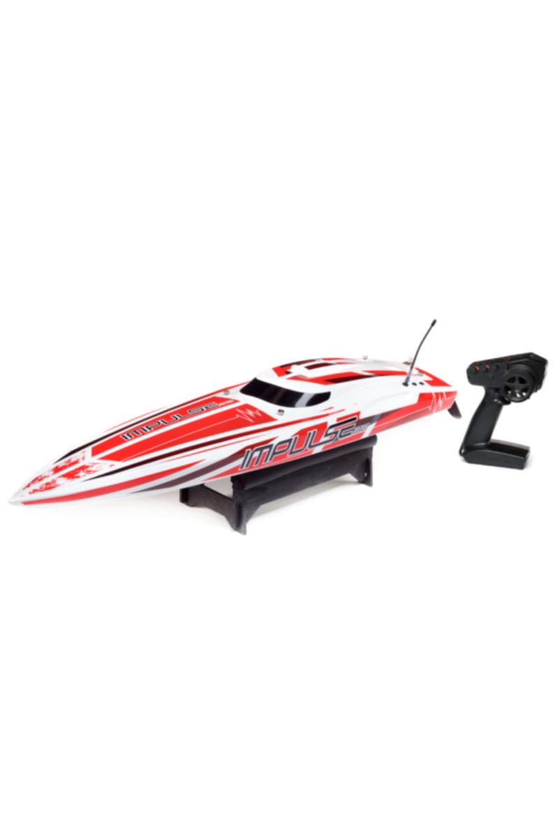 PRB08037 Impulse 32, 32", Deep-V, Brushless, Smart: RTR white and red - HobbyQuarters