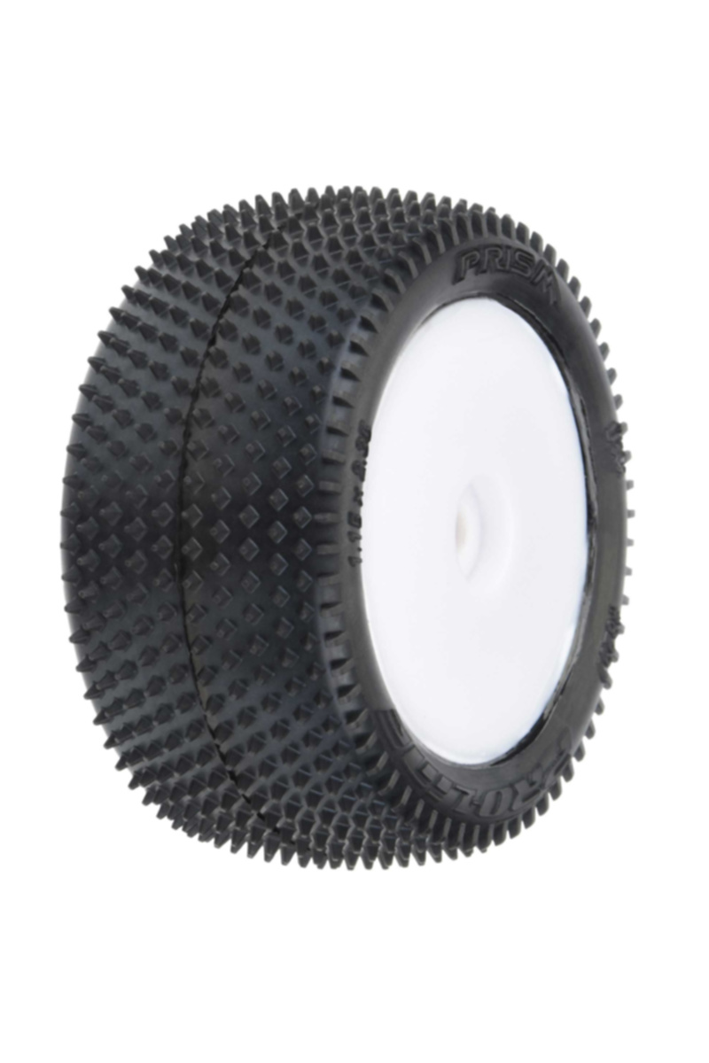 PRO829713 Prism Carpet Tires MTD White Mini-B Rear - HobbyQuarters