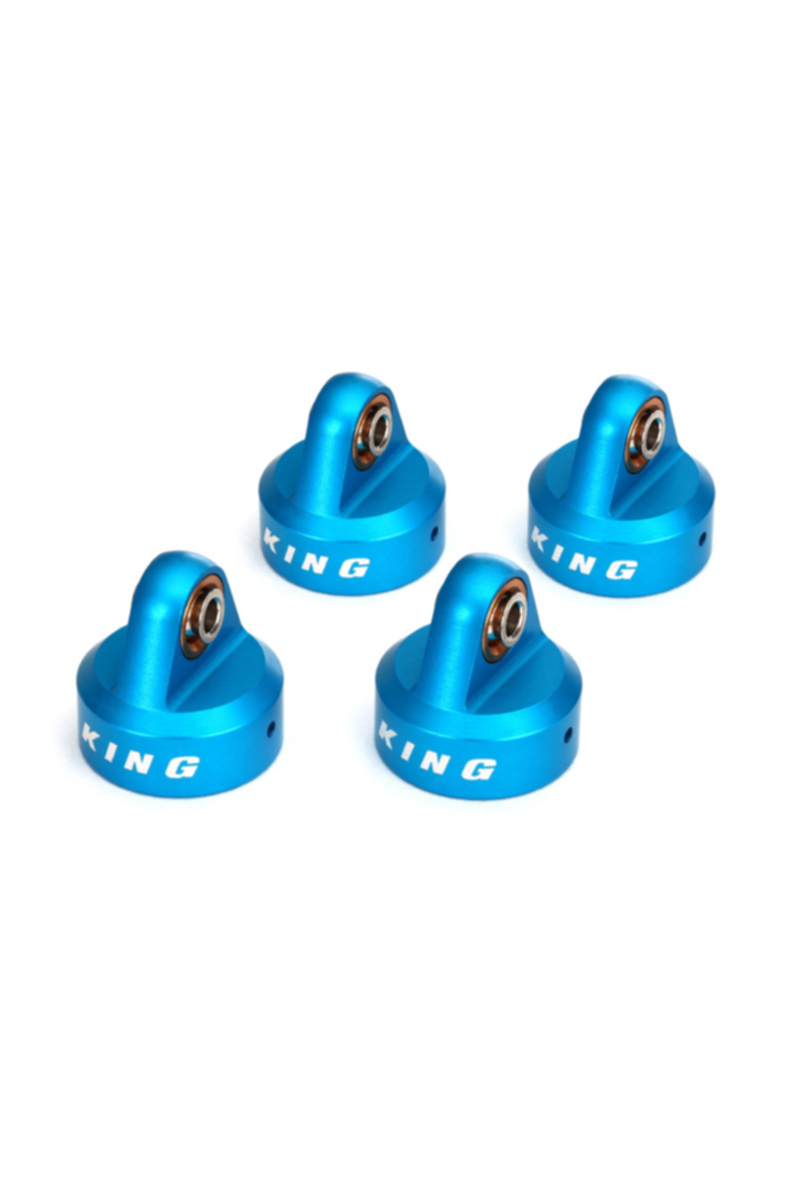 TRA8457 SHOCK CAP ALUMINUM KING BLUE - HobbyQuarters