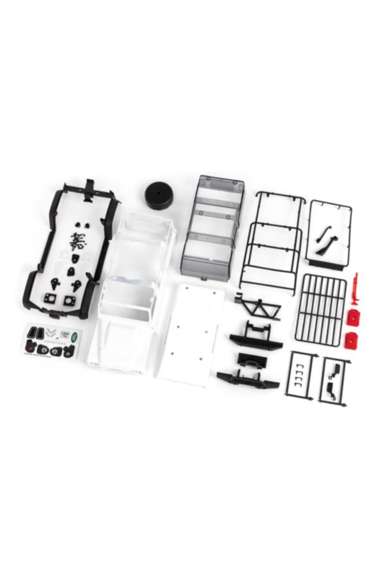 TRA9712 BODY TRX-4M DEFENDER WHITE - HobbyQuarters