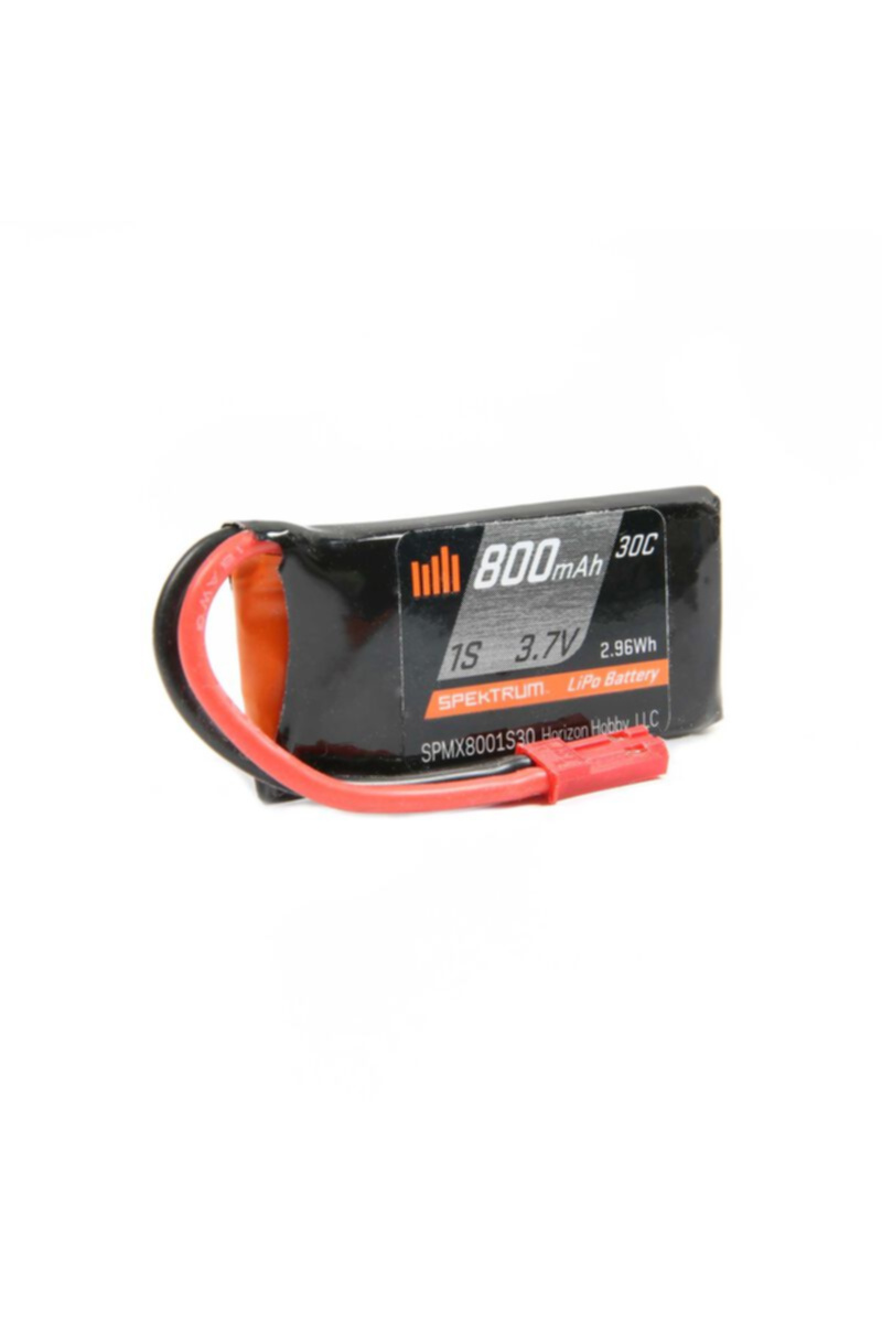 SPMX8001S30 800mAh 1S 3.7V 30C LiPo Battery; JST - HobbyQuarters