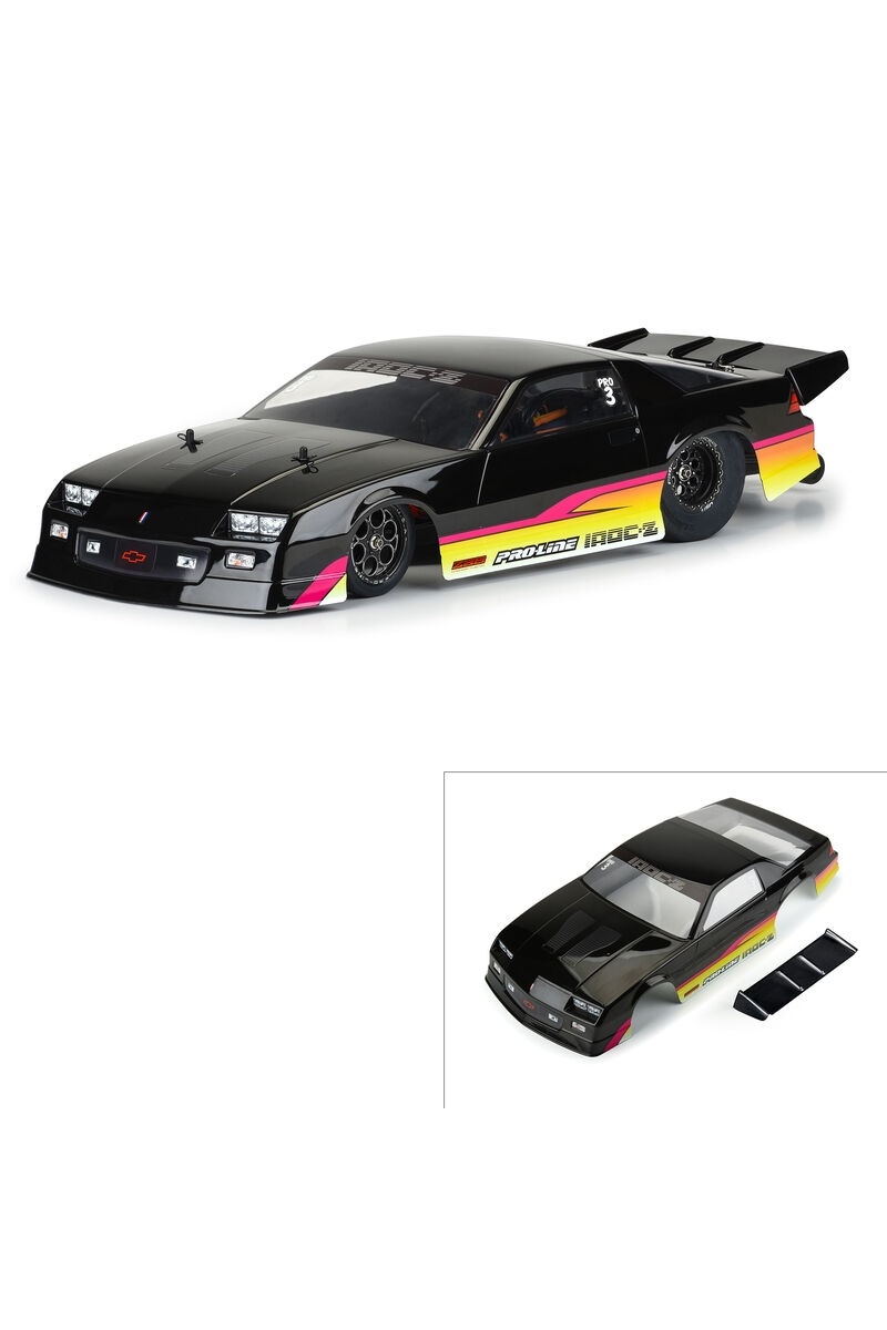 PRO360216 1985 Chevy Camaro IROC-Z 40th Anniversary: Black - HobbyQuarters