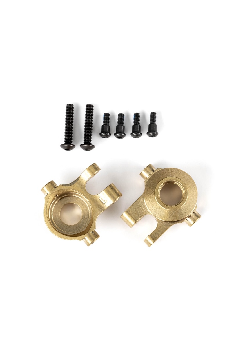 TRA9737 STEERING BLOCKS, BRASS (L&R) - HobbyQuarters