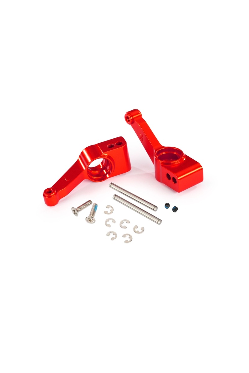 TRA1952A Carriers Stub Axle Red Anodized Rear (2) - HobbyQuarters
