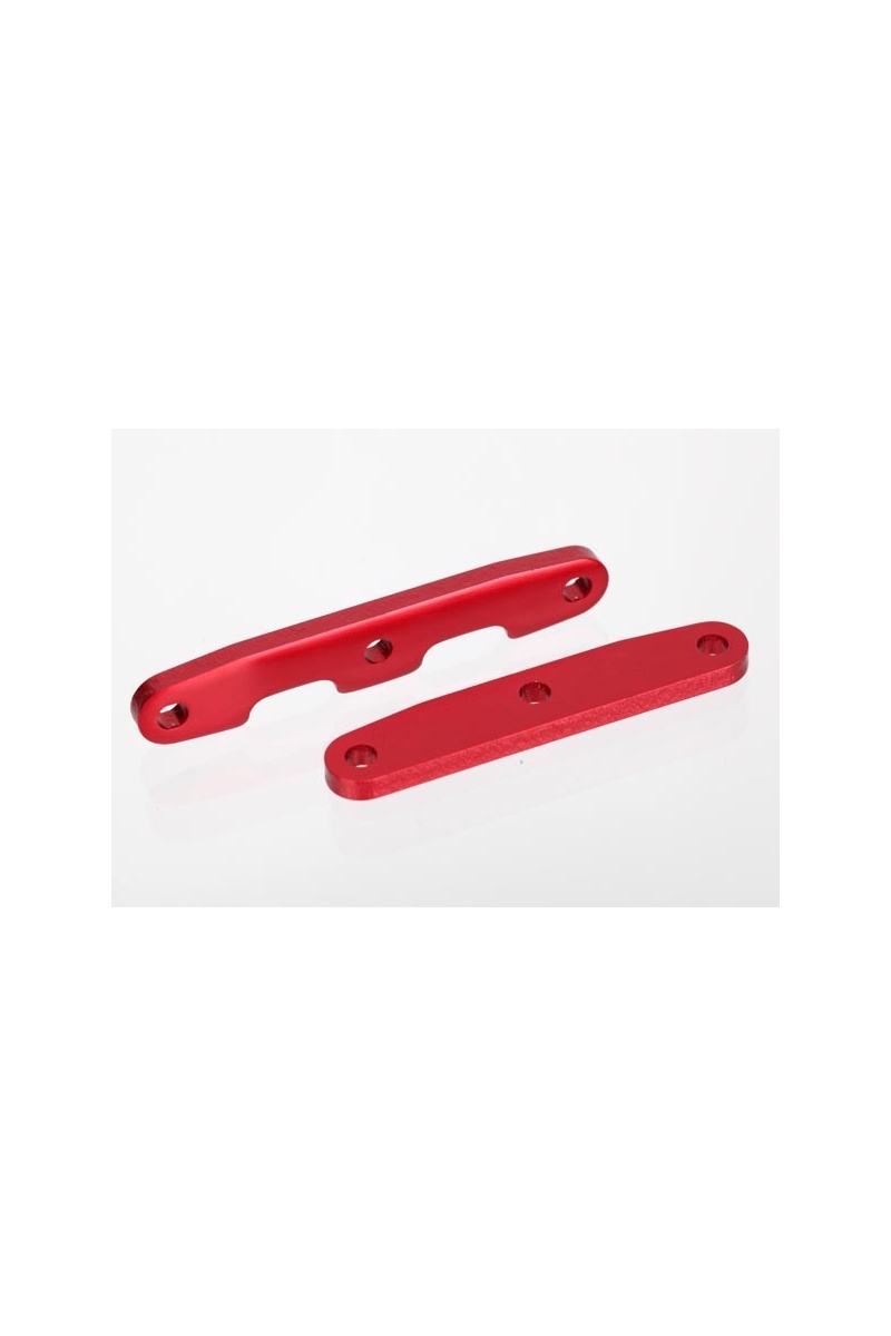 TRA6823R Bulkhead Tie Bars Front/Rear Aluminum Red-Anodize - HobbyQuarters