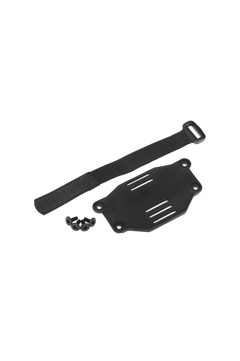 TRA8223 BATTERY PLATE/STRAP (REQ 8072) - HobbyQuarters