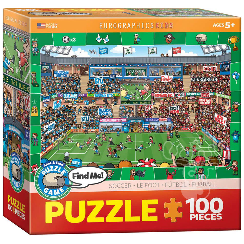 Eurographics Spot & Find Soccer Puzzle 100pcs - Puzzles Canada