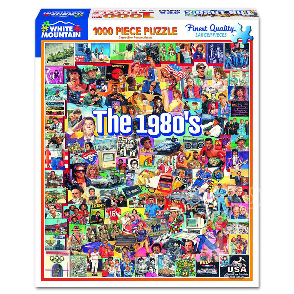 White Mountain The Eighties Puzzle 1000pcs - Puzzles Canada