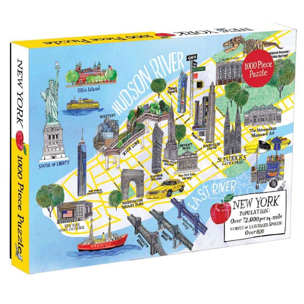 Galison New York City Map Puzzle 1000pcs - Puzzles Canada