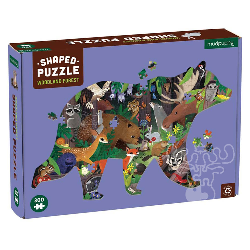 Mudpuppy Woodland Forest Shaped Puzzle 300pcs - Puzzles Canada