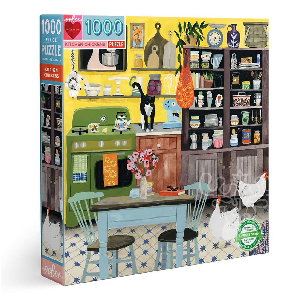 eeBoo Kitchen Chickens Puzzle 1000pcs - Puzzles Canada
