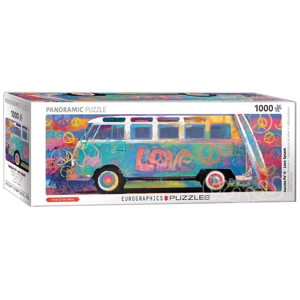 Eurographics VW Love Bus Panoramic Puzzle 1000pcs - Puzzles Canada