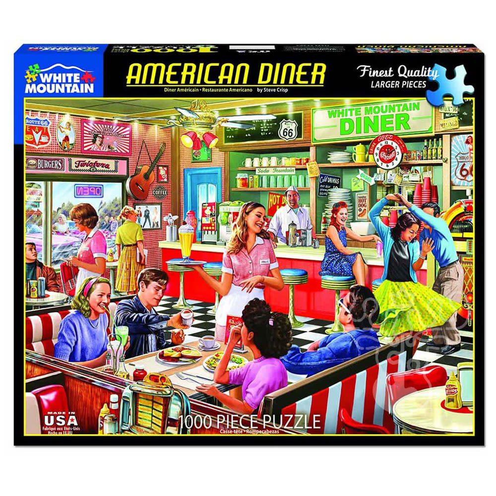 White Mountain American Diner Puzzle 1000pcs - Puzzles Canada