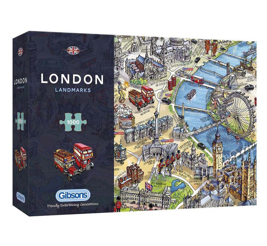 Gibsons London Landmark Puzzle 1000pcs - Puzzles Canada