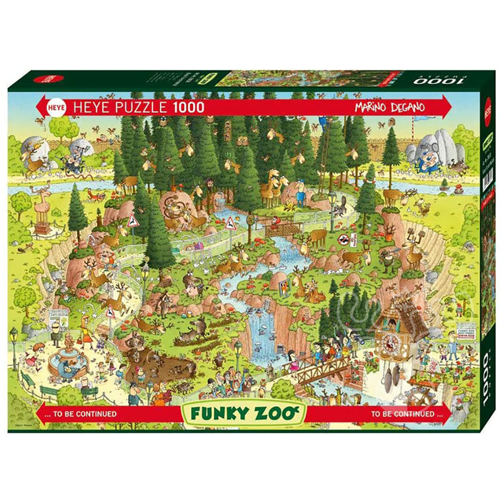 Heye Funky Zoo: Black Forest Habitat Puzzle 1000pcs - Puzzles Canada