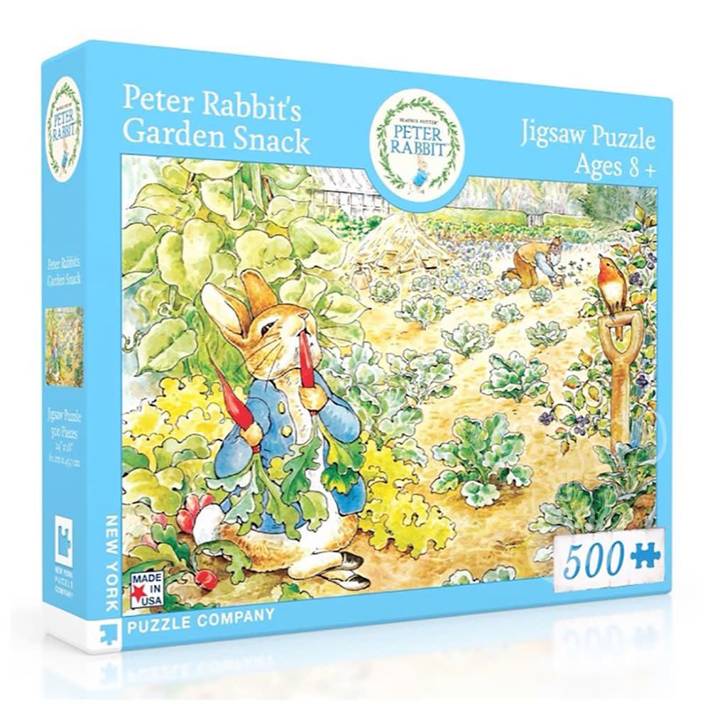 New York Puzzle Co. Peter Rabbit: Peter Rabbit's Garden Snack Puzzle ...