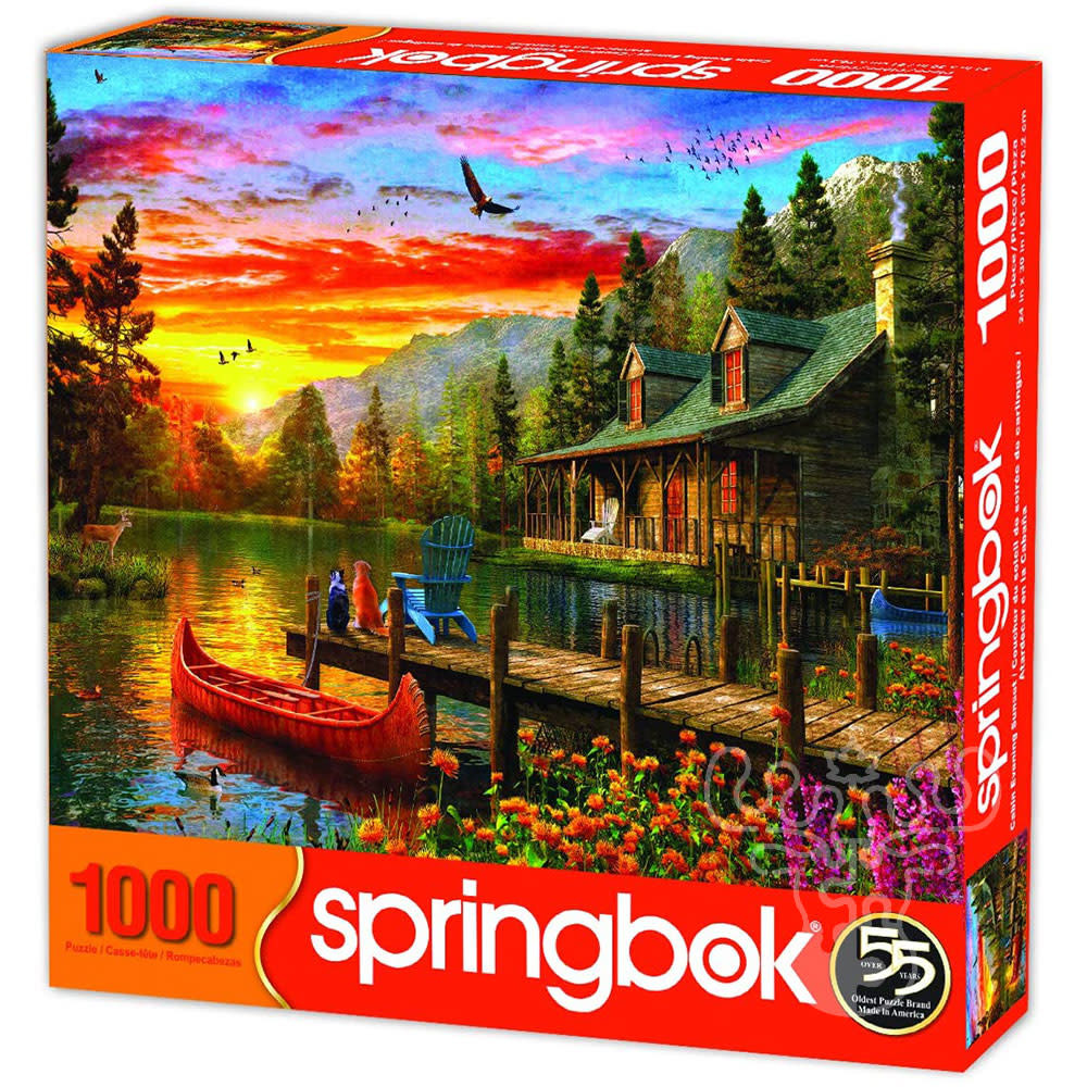 Springbok Cabin Evening Sunset Puzzle 1000pcs - Puzzles Canada