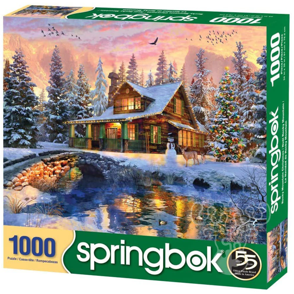 Springbok Rocky Mountain Christmas Puzzle 1000pcs - Puzzles Canada