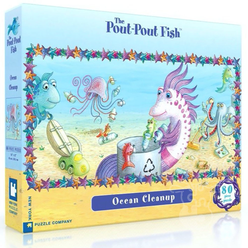 New York Puzzle Co. Pout Pout Fish: Ocean Clean Up Puzzle 80pcs ...