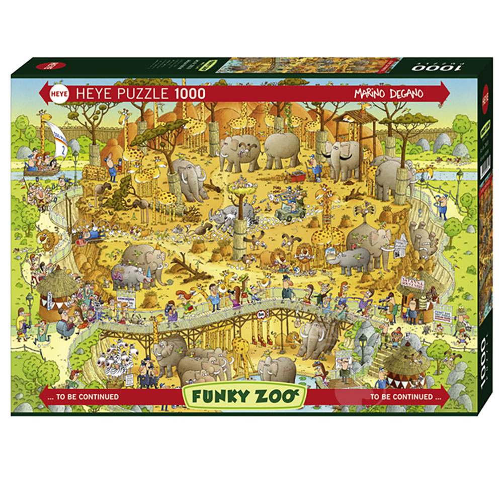 Heye Funky Zoo: African Habitat Puzzle 1000pcs - Puzzles Canada