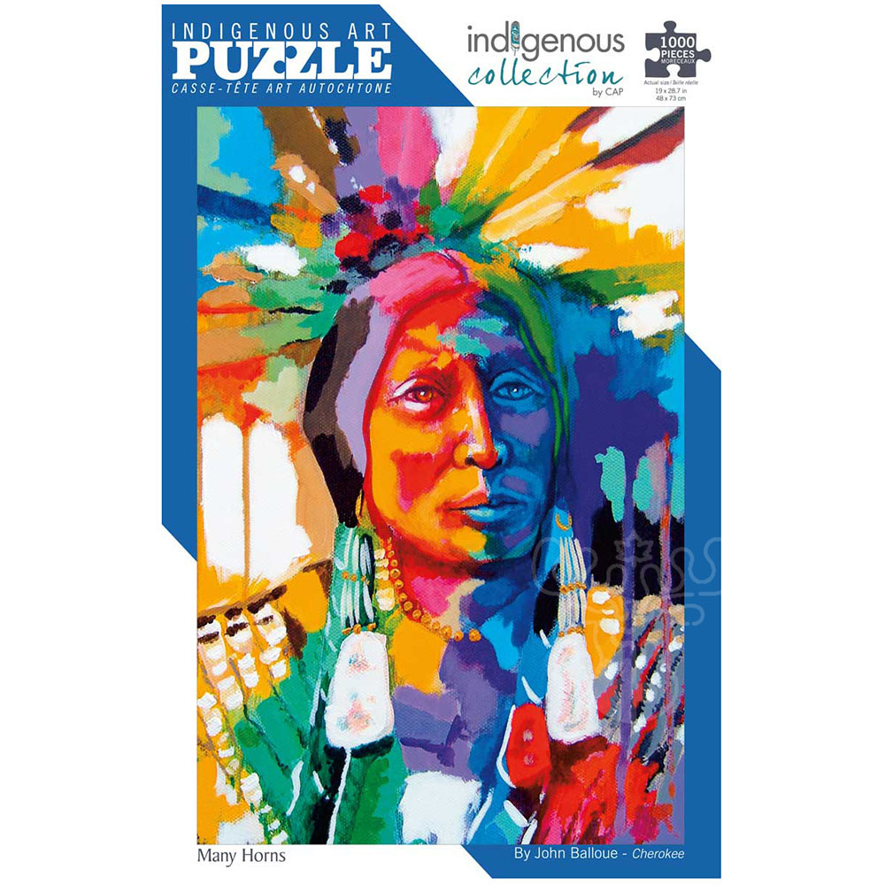 Indigenous Collection: Many Horns Puzzle 1000pcs - Puzzles Canada