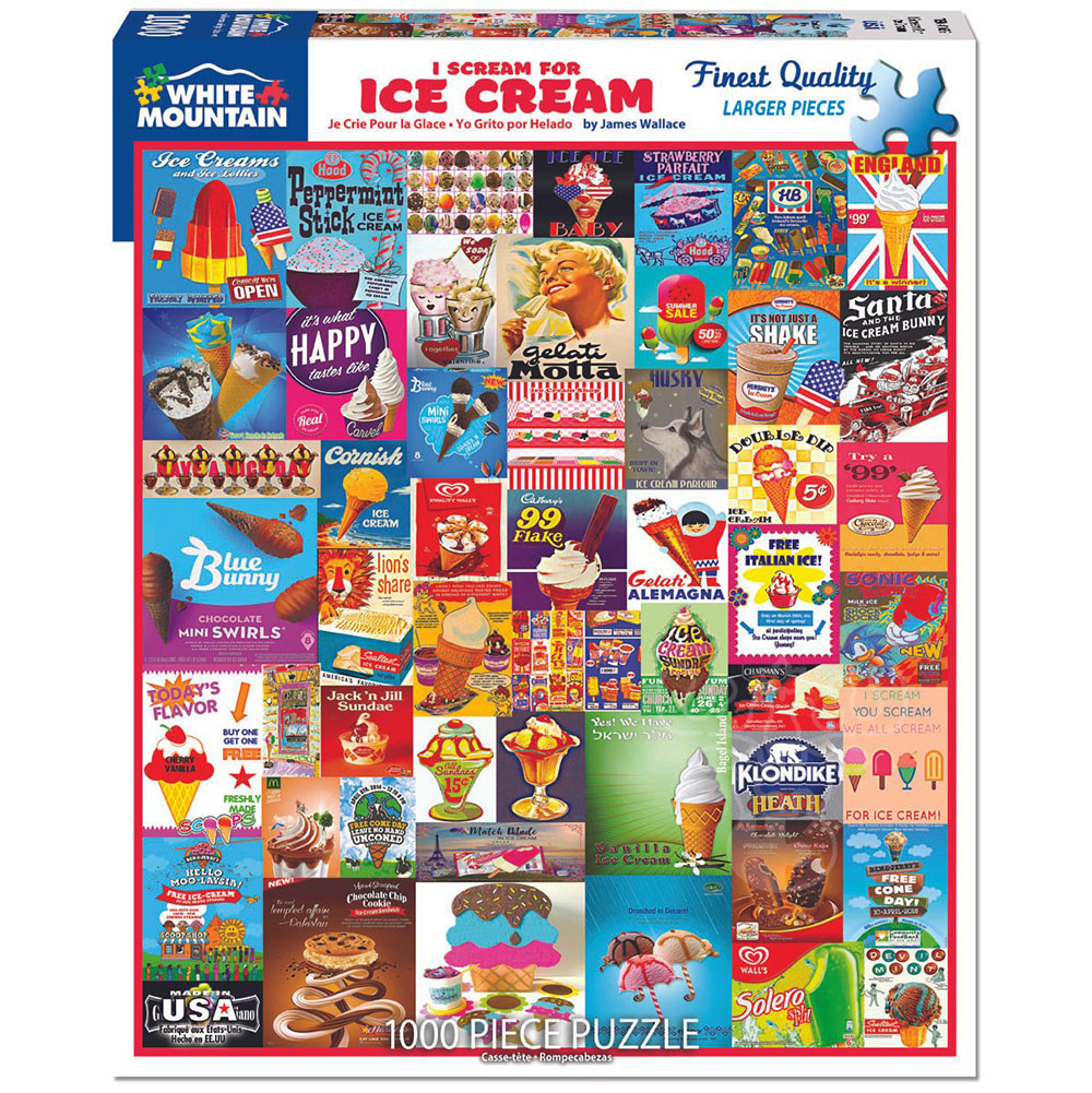 White Mountain Ice Cream Puzzle 1000pcs - Puzzles Canada