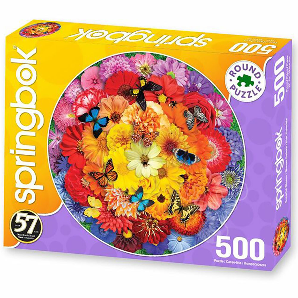 Springbok Colorful Bloom Round Puzzle 500pcs - Puzzles Canada
