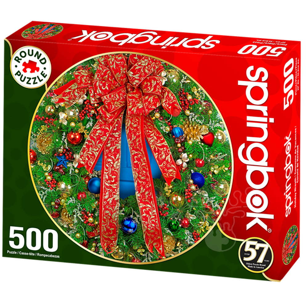 Springbok Holiday Wreath Round Puzzle 500pcs - Puzzles Canada