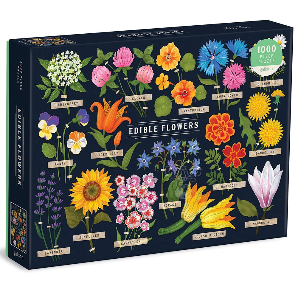 Galison Edible Flowers Puzzle 1000pcs - Puzzles Canada