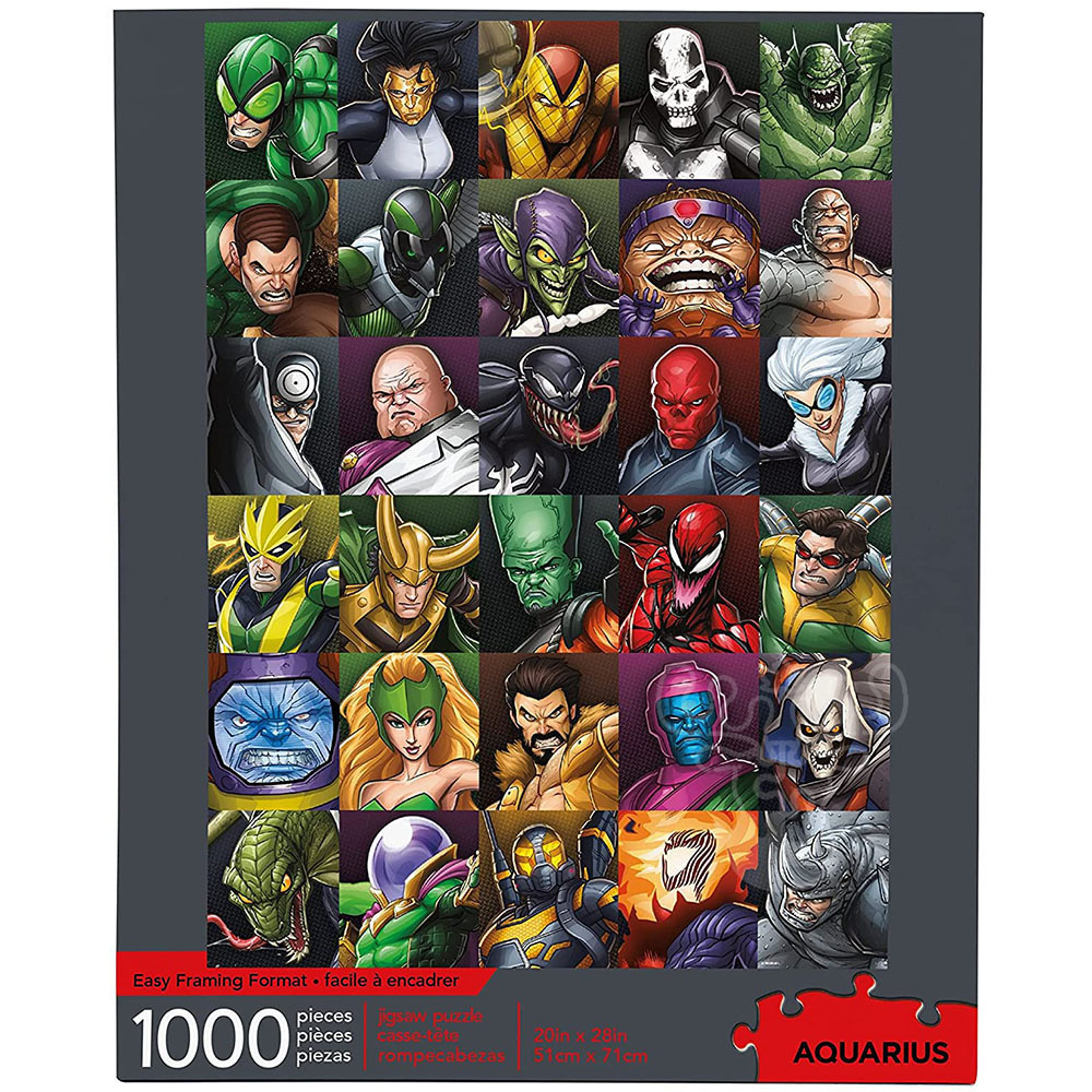 Aquarius Marvel Comics - Villains Collage Puzzle 1000pcs - Puzzles Canada