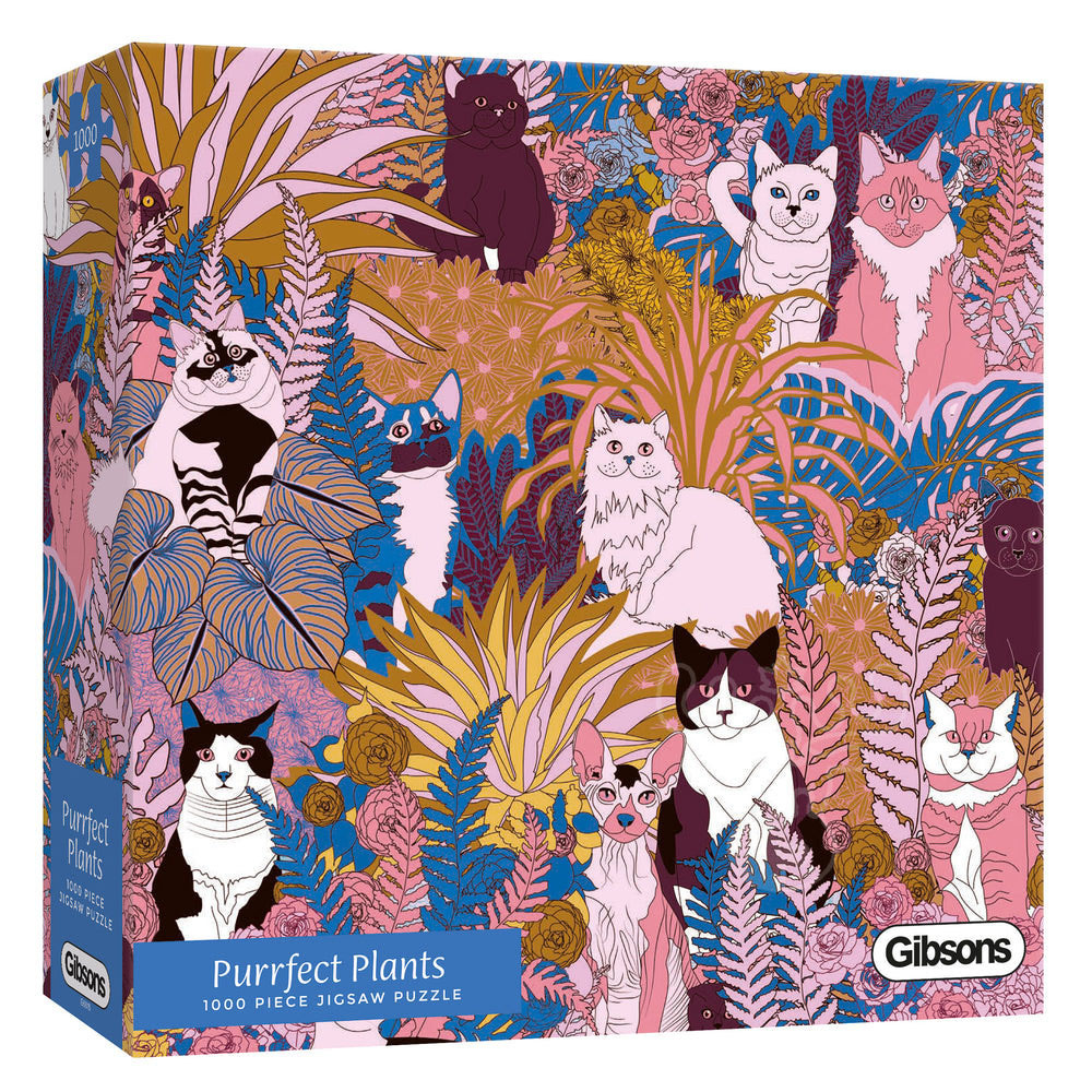 Gibsons Purrfect Plants Puzzle 1000pcs - Puzzles Canada