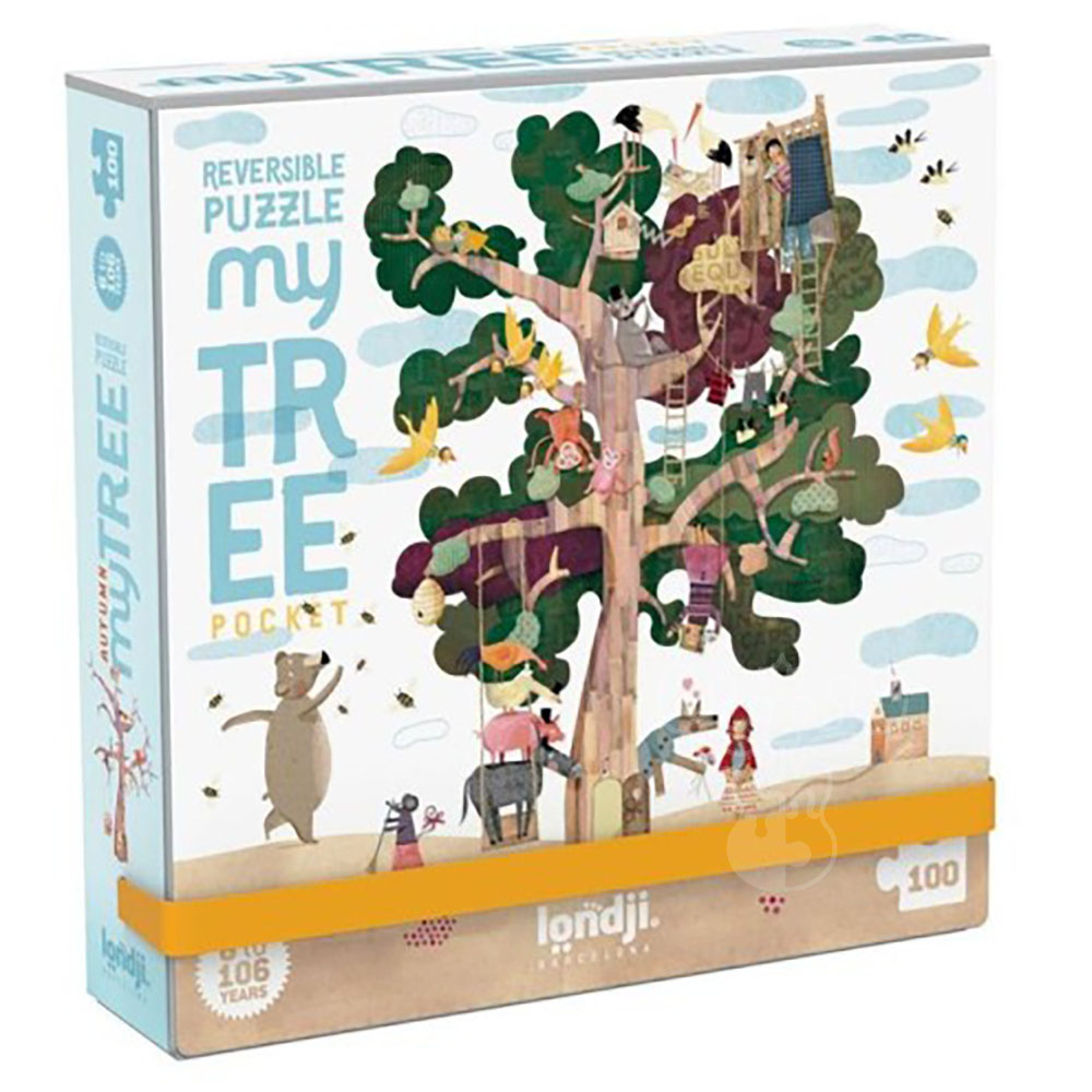 Londji My Tree Reversible Pocket Puzzle 100pcs - Puzzles Canada