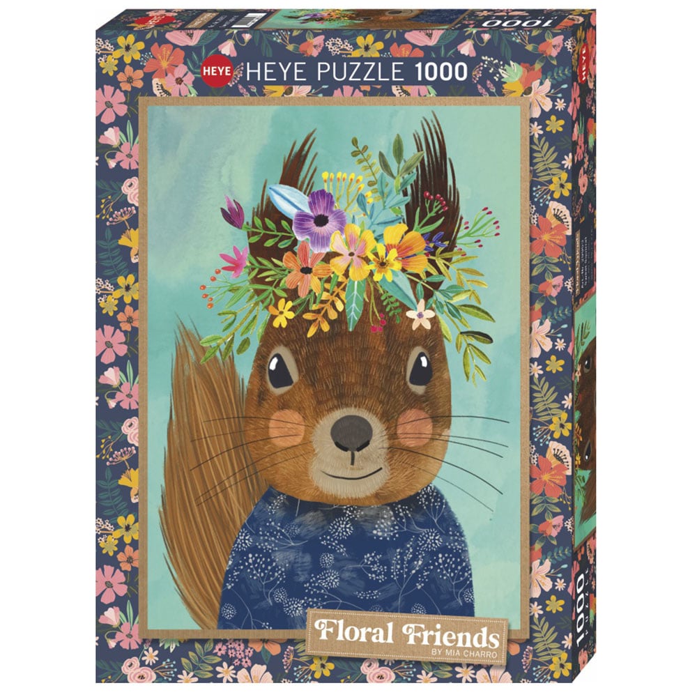 Heye Floral Friends Sweet Squirrel Puzzle 1000pcs - Puzzles Canada Heye Floral Friends Sweet Squirrel Puzzle 1000pcs - Puzzles Canada