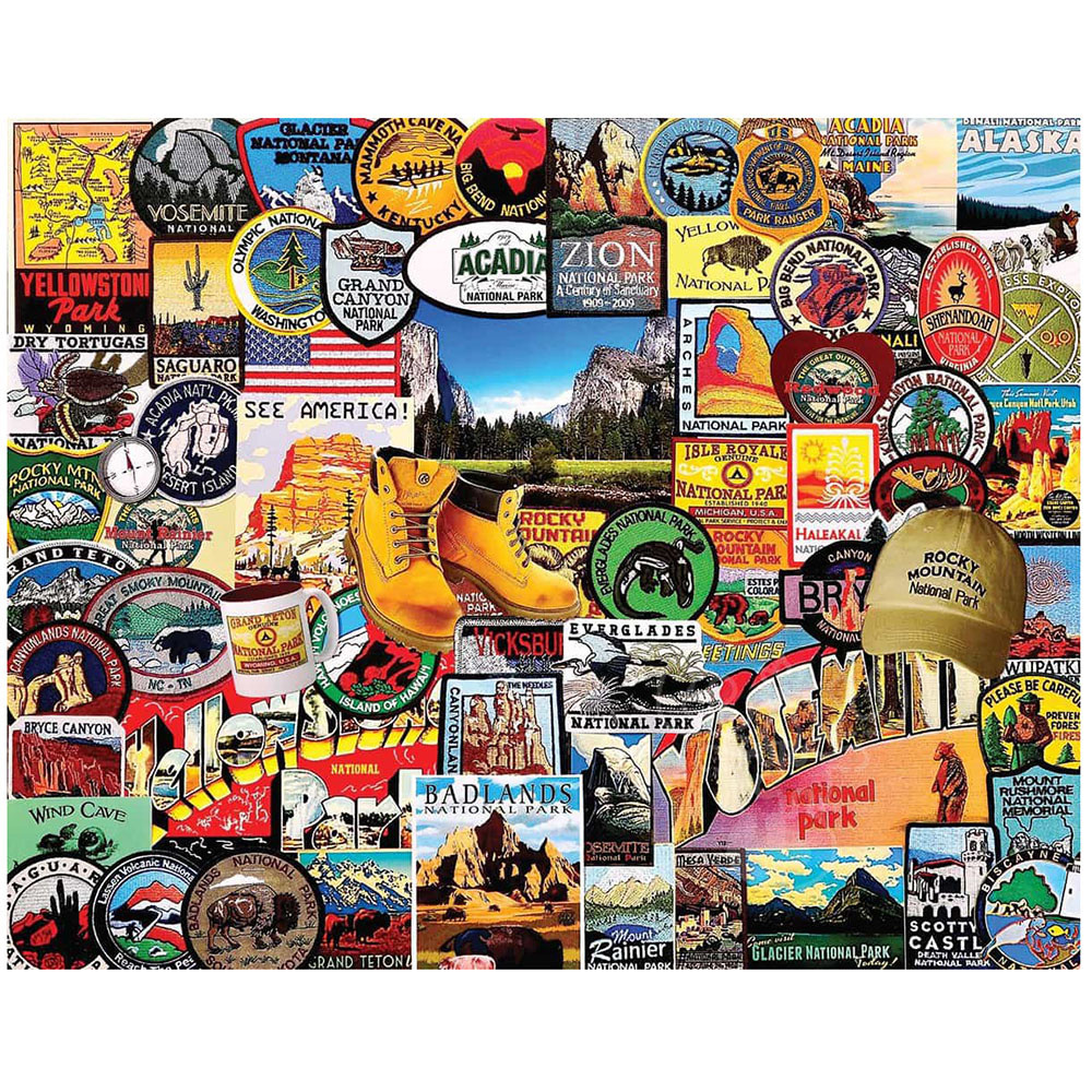 White Mountain National Park Badges 1000pcs - Puzzles Canada White Mountain National Park Badges 1000pcs - Puzzles Canada