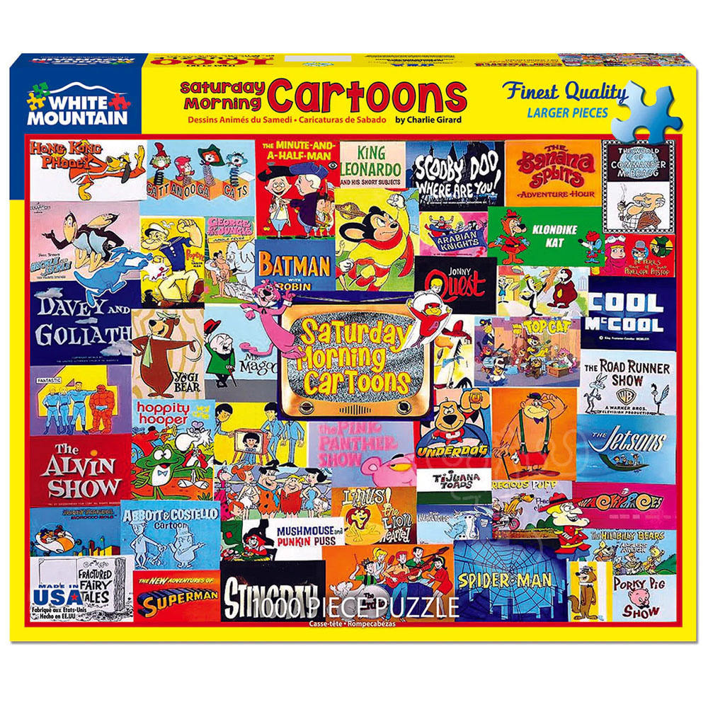 White Mountain Saturday Morning Cartoons Puzzle 1000pcs - Puzzles Canada