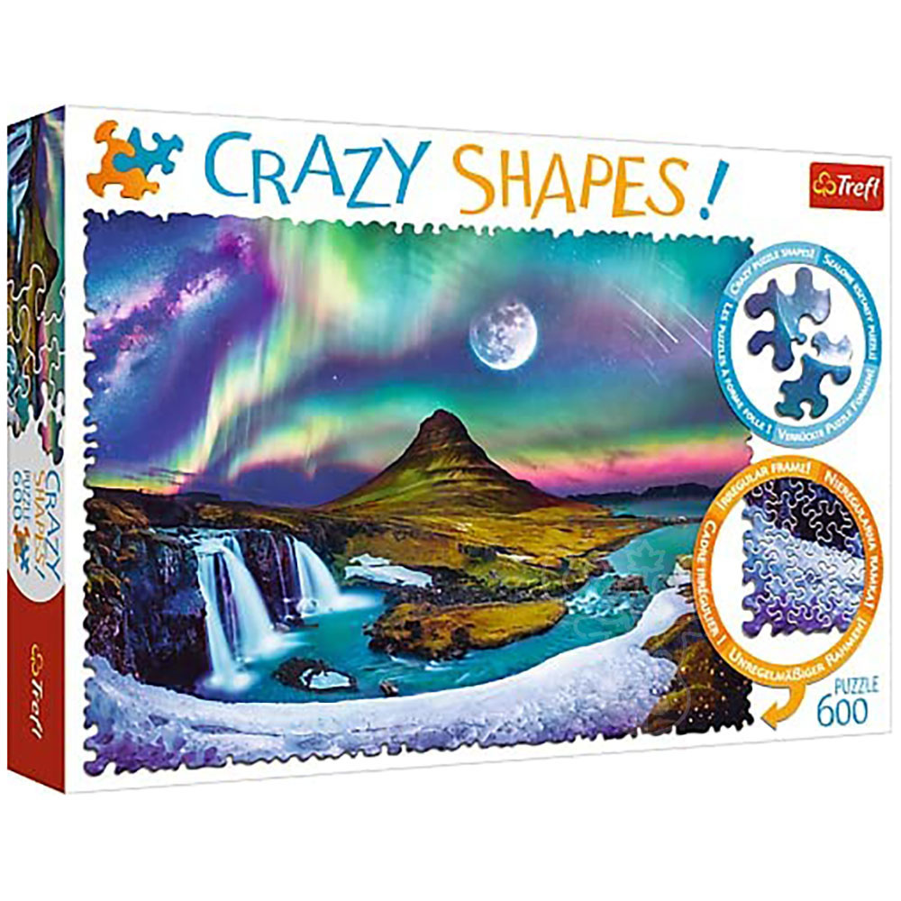 Trefl Crazy Shapes! Aurora Over Iceland Puzzle 600pcs - Puzzles Canada
