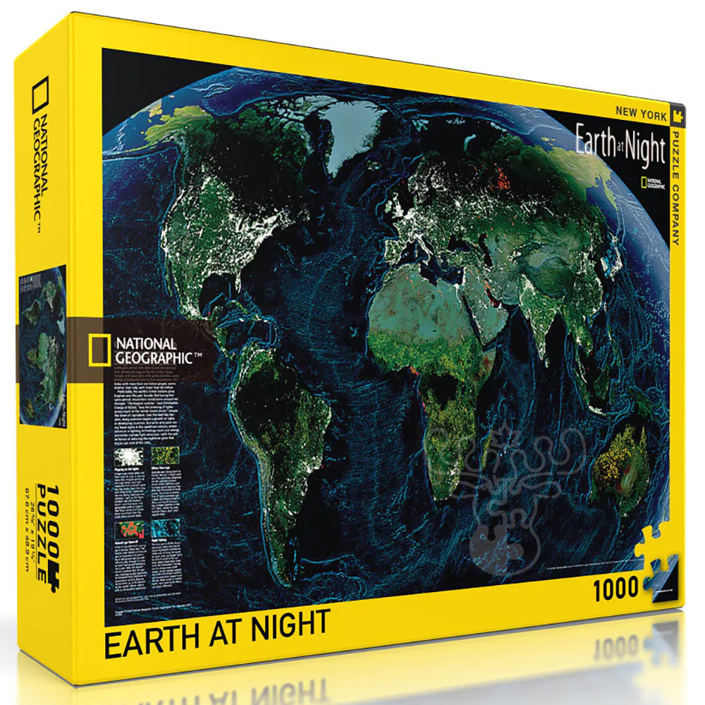 New York Puzzle Co. National Geographic: Earth at Night Puzzle 1000pcs ...
