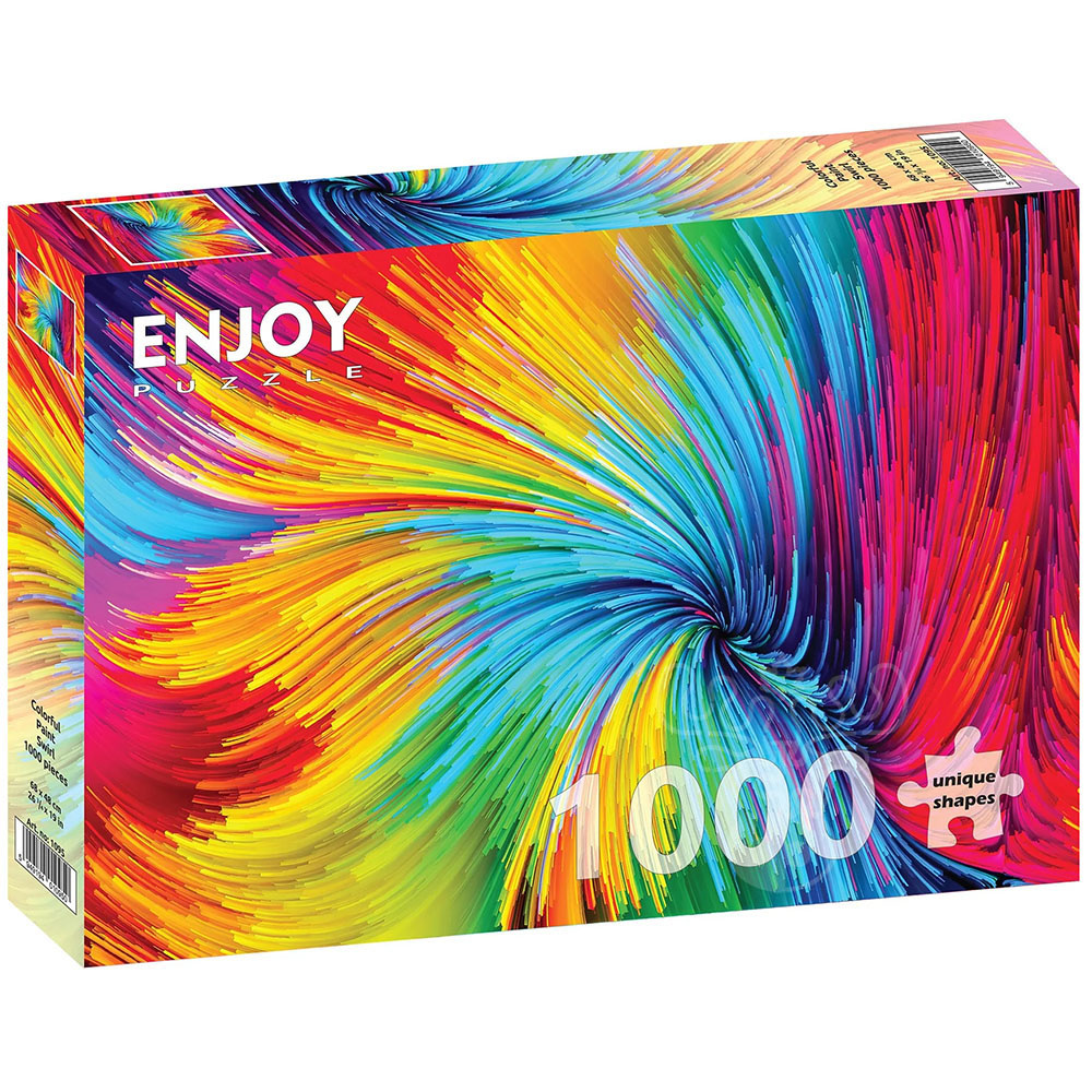Enjoy Colourful Paint Swirl Puzzle 1000pcs - Puzzles Canada