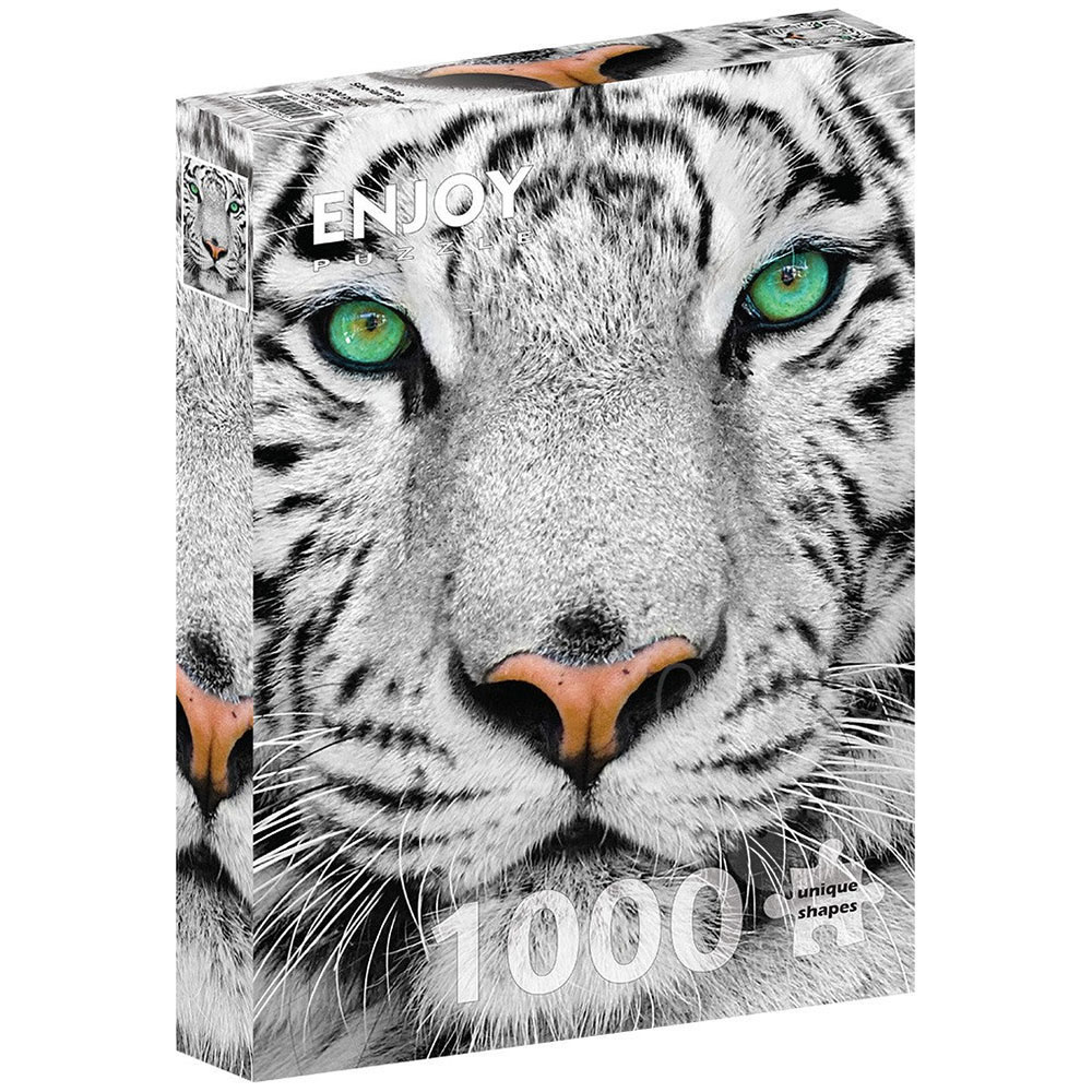 Enjoy White Siberian Tiger Puzzle 1000pcs - Puzzles Canada