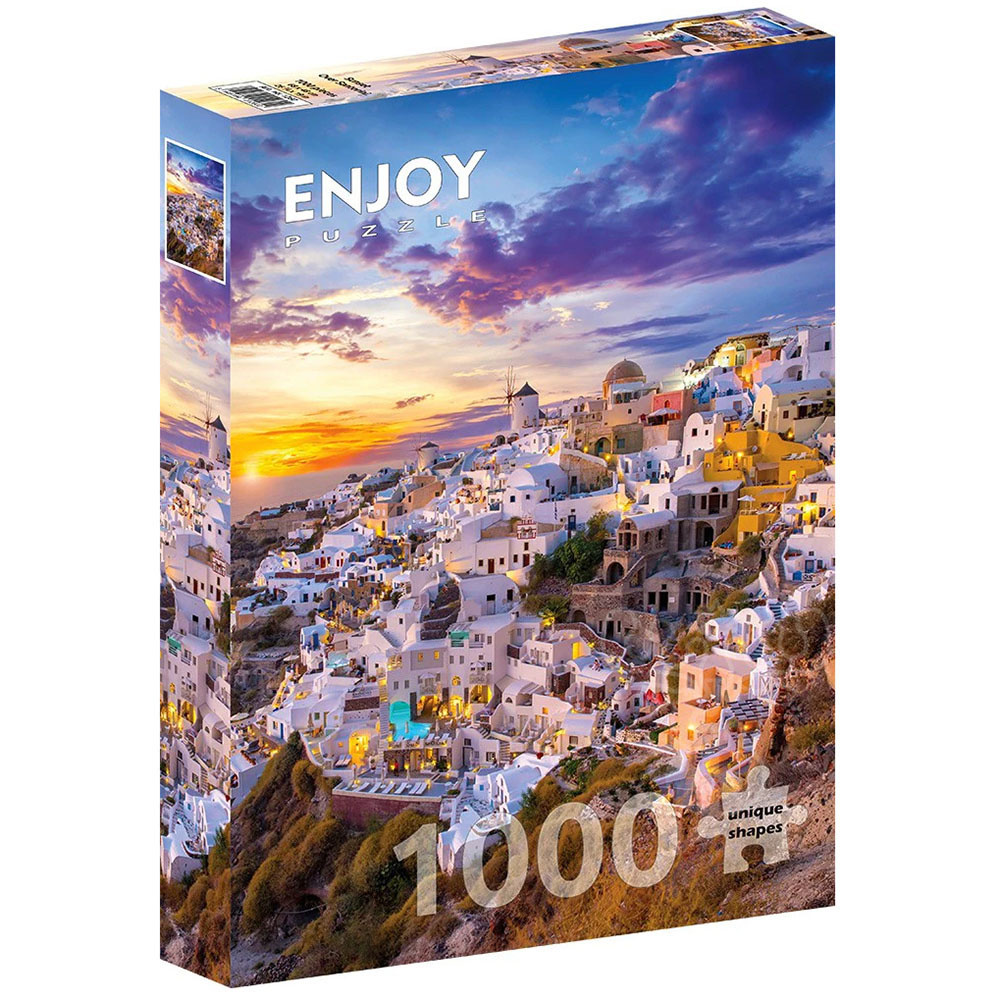 Enjoy Sunset over Santorini Puzzle 1000pcs - Puzzles Canada