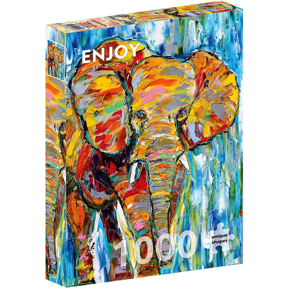 Enjoy Colorful Elephant Puzzle 1000pcs - Puzzles Canada