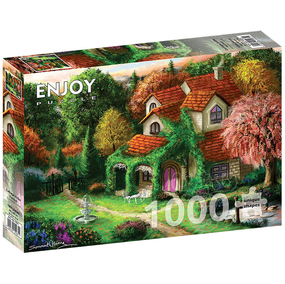 Enjoy Cottage in the Forrest Puzzle 1000pcs - Puzzles Canada