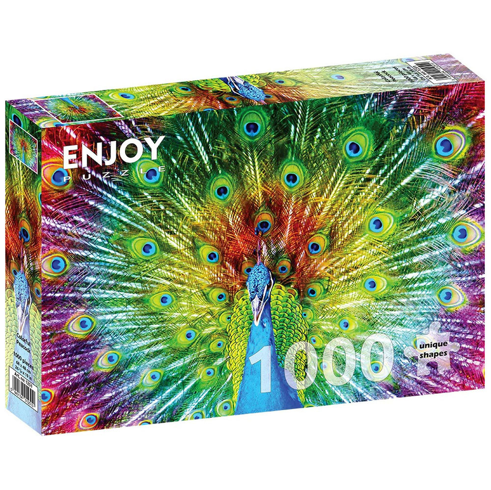 Enjoy Colorful Peacock Puzzle 1000pcs - Puzzles Canada